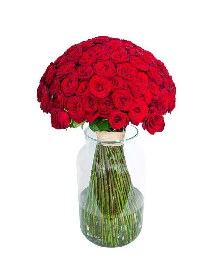 100 Long Stemmed Red Roses | Fresh Roses | Discount Available